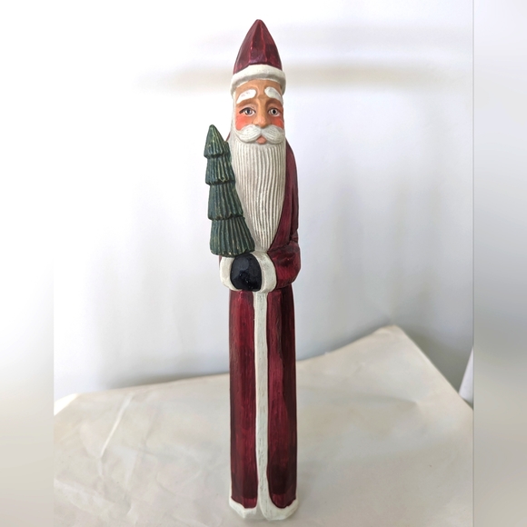 Holiday | Vintage Christmas Santa Claus Wood Figure 14 Tall | Poshmark